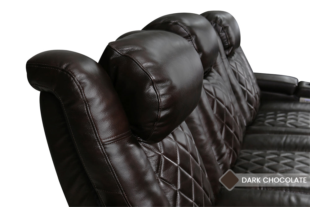 Valencia Tuscany Home Cinema Seating Set of 3 Dark Chocolate