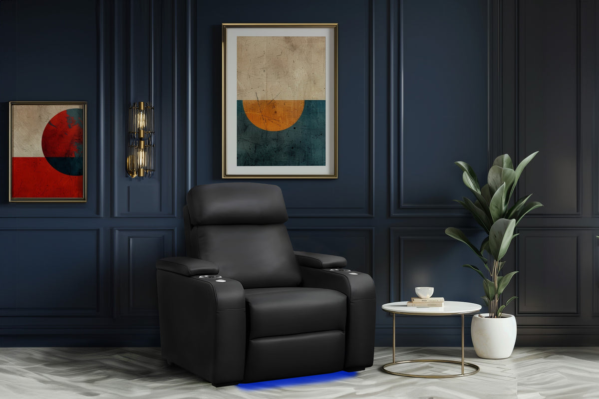 Valencia Bellagio Home Cinema Seating Power Recliner Set of 3 Console,