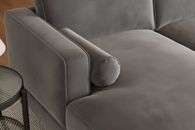 Valencia Helio Fabric U Shape Sofa, Grey Color